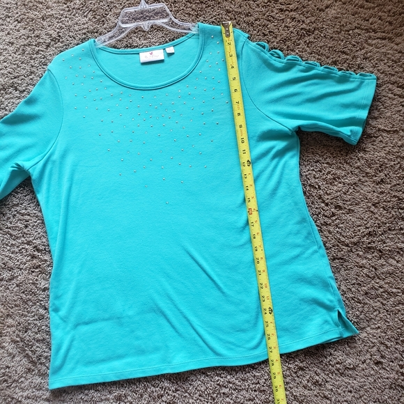 Quacker Factory | Tops | Quacker Factory Embellished Sparkle Top | Poshmark